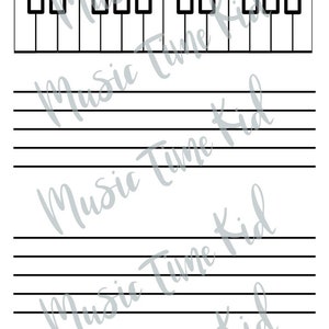 Piano Practice Keyboards and Music Staff Printable for Teaching Hand ...