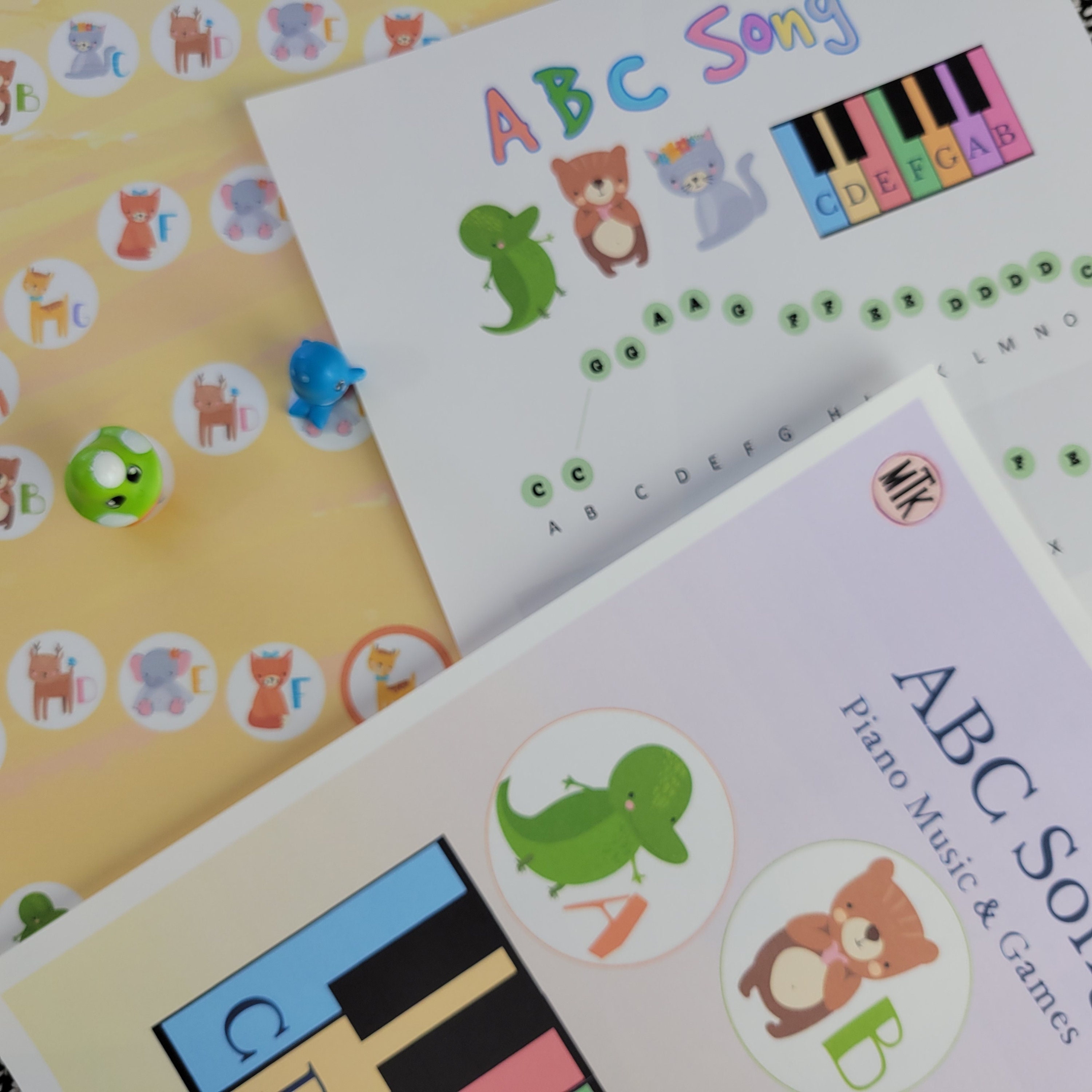 ABC Song Piano Printable With Alphabet Letters for Preschool Learning ...