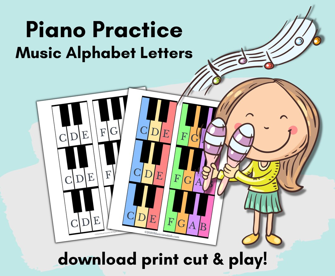 Piano Practice Music Alphabet Letters Are Wonderful for Beginners ...