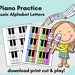 Printable Piano Game | Piano Keys Bingo for Beginner Piano Lessons ...