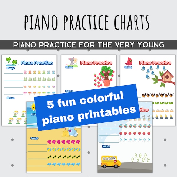 Piano Lesson Practice Chart - Etsy