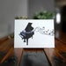 Printable Minimalist Baby Grand Piano Note Card, Black & White All ...