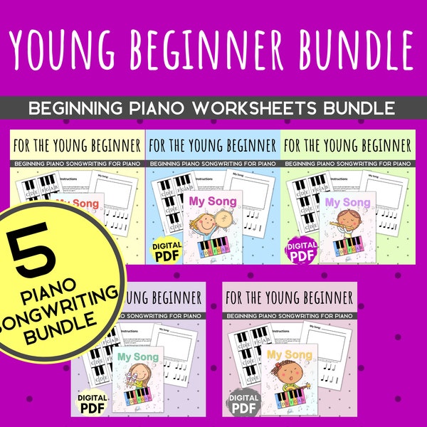 Piano Worksheets for Kids - Etsy