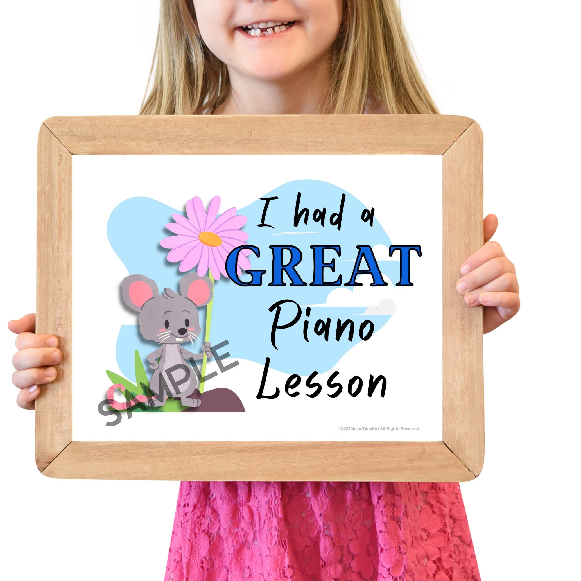 Piano Lesson Milestone Sign Achievement Photo Prop Piano Practice ...