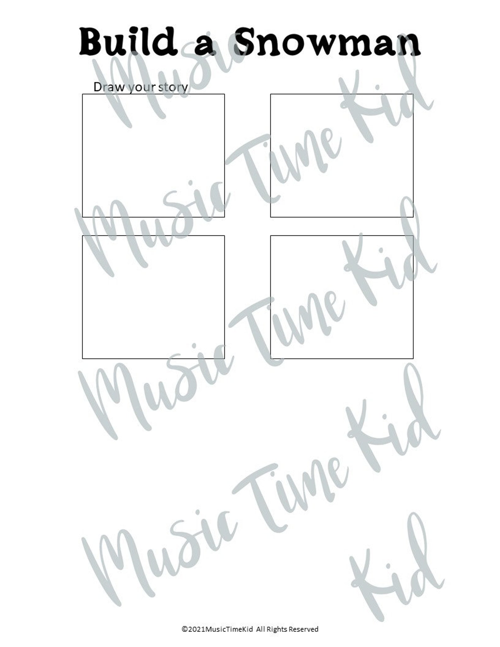 Frosty Snowman Preschool Worksheets for Composing in Beginner Piano ...