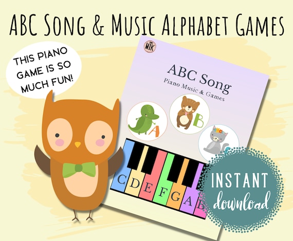 ABC Song Piano Printable With Alphabet Letters for Preschool - Etsy