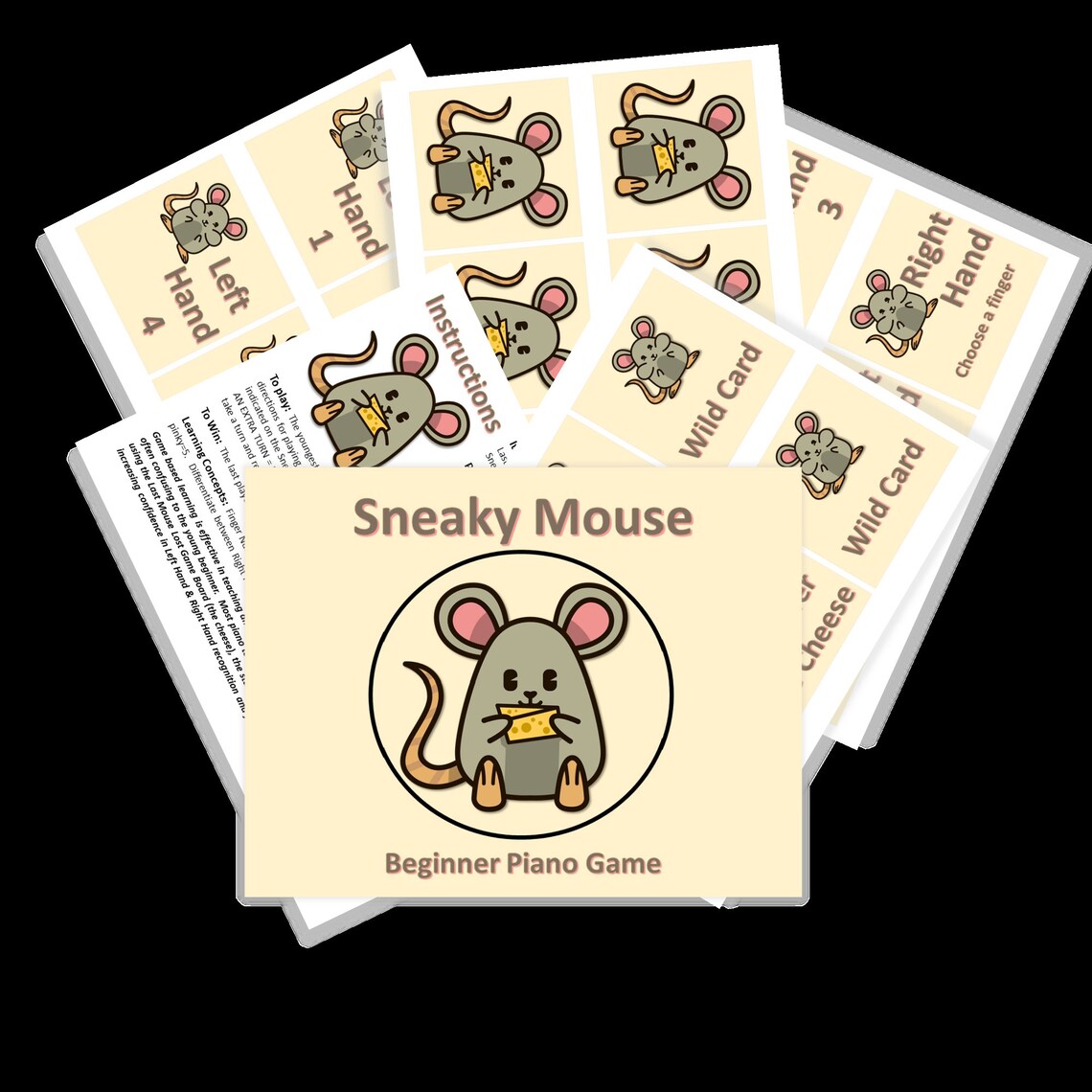 Sneaky Mouse Piano Printable Preschool Card Game - Etsy
