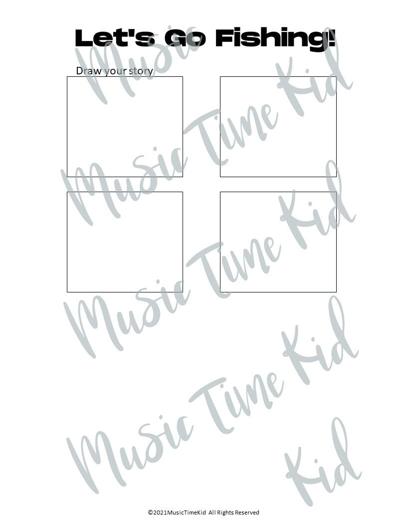 Let's Go Fishing! Preschool Worksheets for Composing in Beginner Piano ...