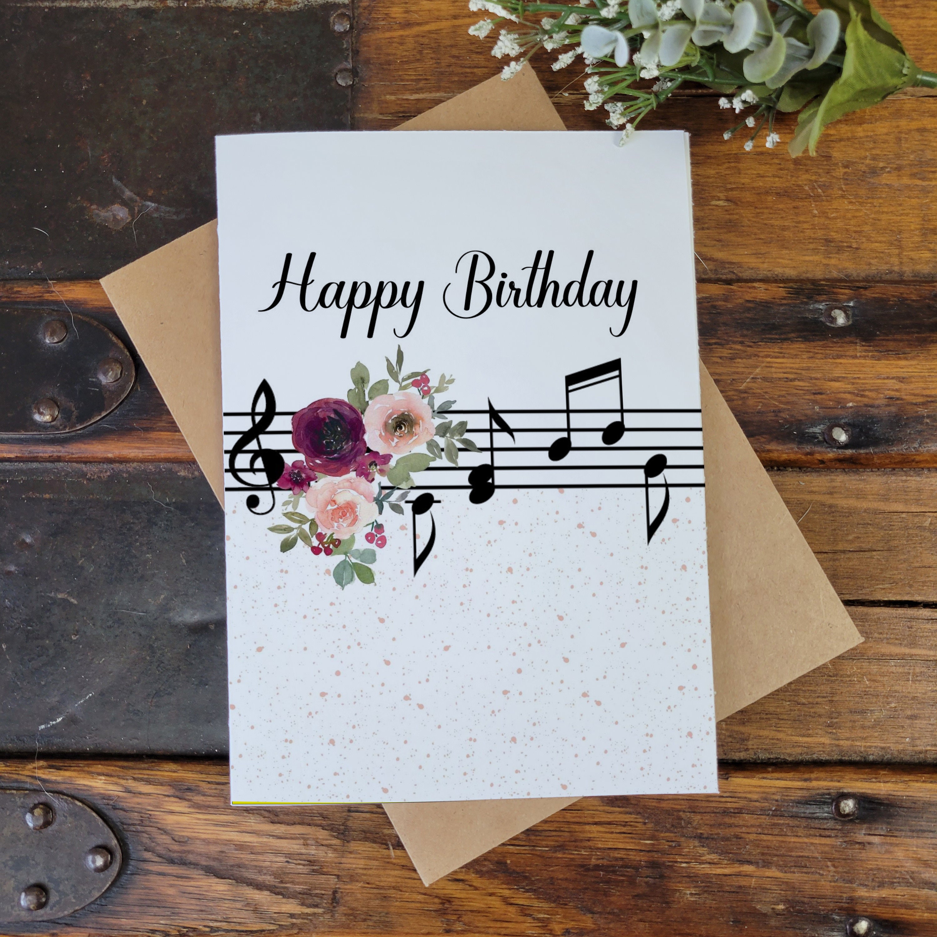 Printable Happy Birthday Card is Blank Inside for Your Own Personalized ...