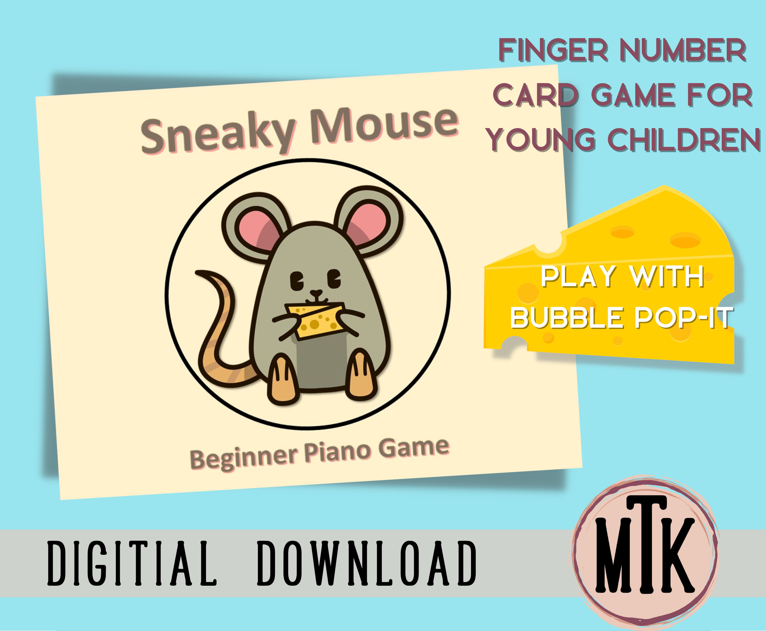 Sneaky Mouse Piano Printable Preschool Card Game - Etsy