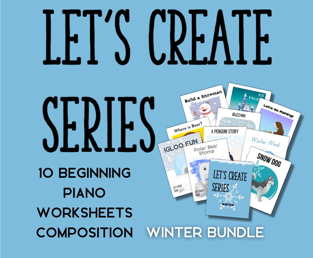 Preschool Learning With Beginner Piano Printable Worksheets | Winter ...
