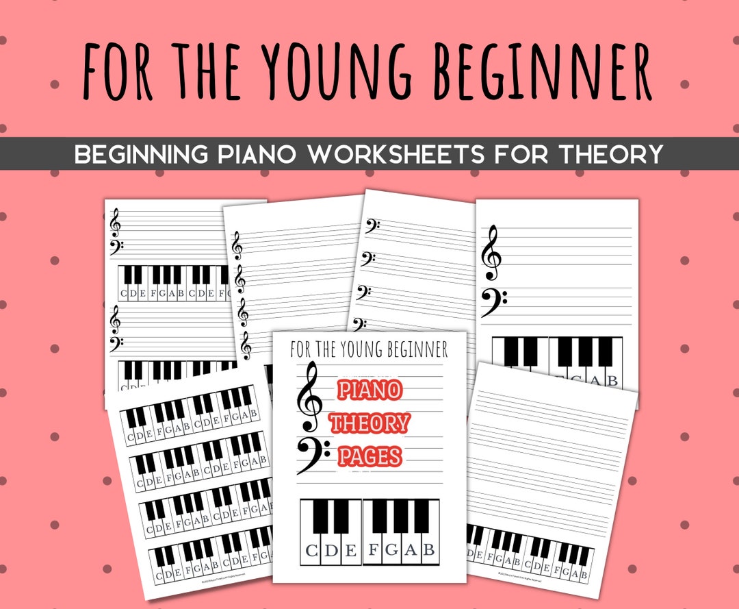 Piano Keyboard Music Staff Paper Printable for the Young Beginner Piano ...