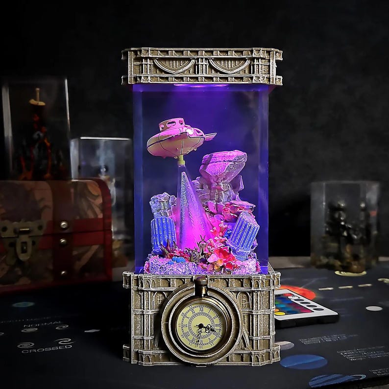 Atlantis City Undersea Ocean Custom Resin Lamp, Clock, Resin Creations ...