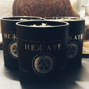 Hekate Ritual Candle: Dark Moon Offering With Strophalos Wheel - Etsy