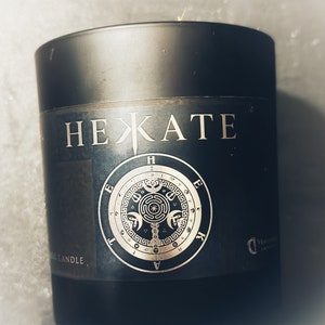 Hekate Ritual Candle: Dark Moon Offering With Strophalos Wheel - Etsy