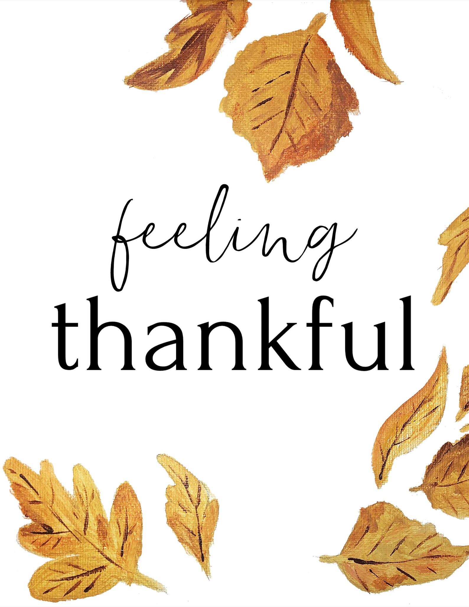 Feeling Thankful Print - Etsy