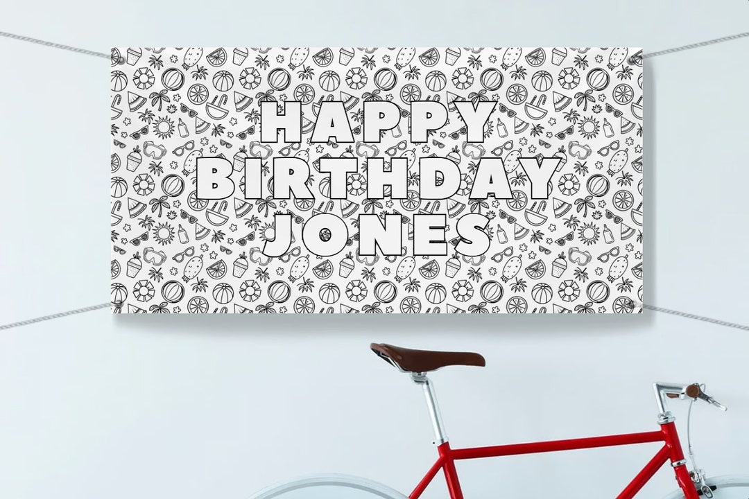 Personalized Giant Coloring Poster | Summer Themed - Etsy