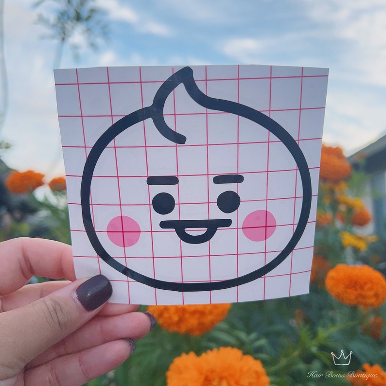 BT21 Character Faces Decal/ BTS/ White Decal/ Car Window - Etsy