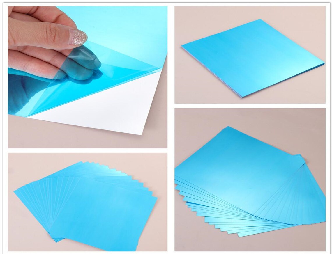 16 Sheets Mirror Removable Wall Stickers Acrylic Flexible for Home Room ...