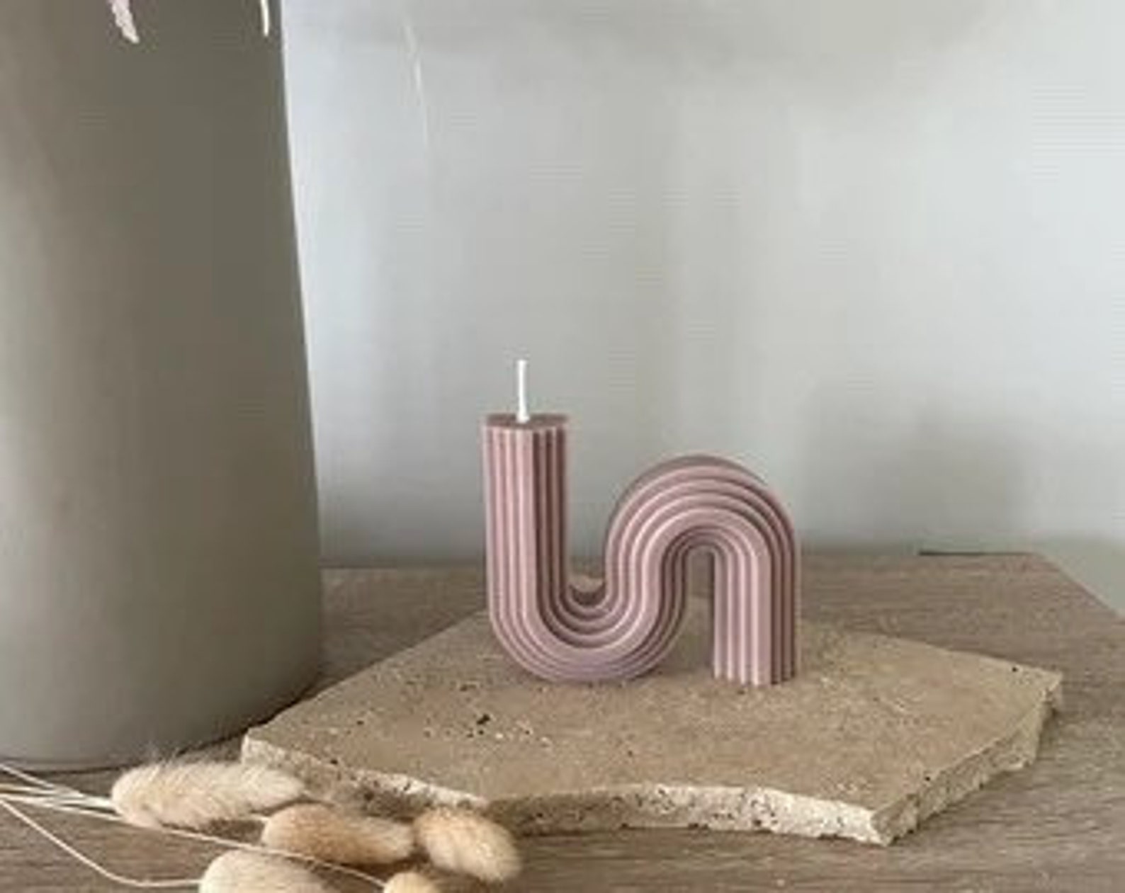 Abstract Candle S Shaped Candle Modern Candle Aesthetic | Etsy