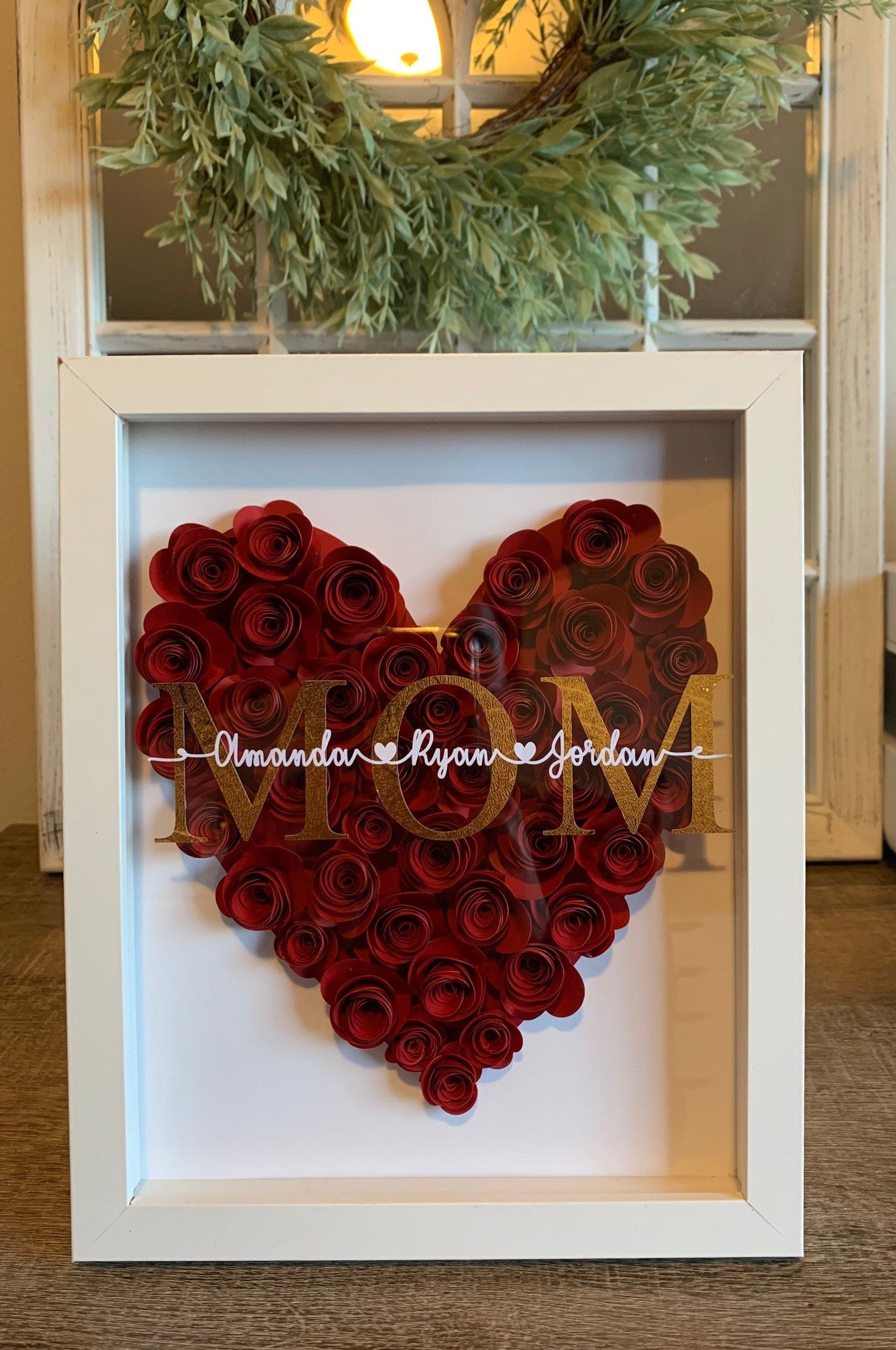 Mom Shadow Box Heart Shadow Box Heart Shadow Box Mom With - Etsy