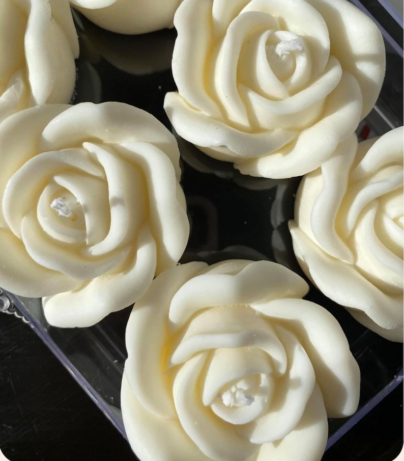 Rose Shape Candle Set Valentines Day Candle Unique Gift - Etsy