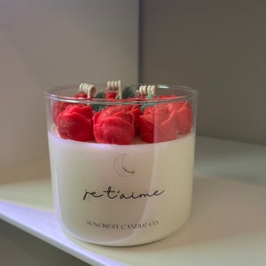 Dozen Roses Candle, Rose Candle, Flower Shape Candle, Love Candle, Pink ...