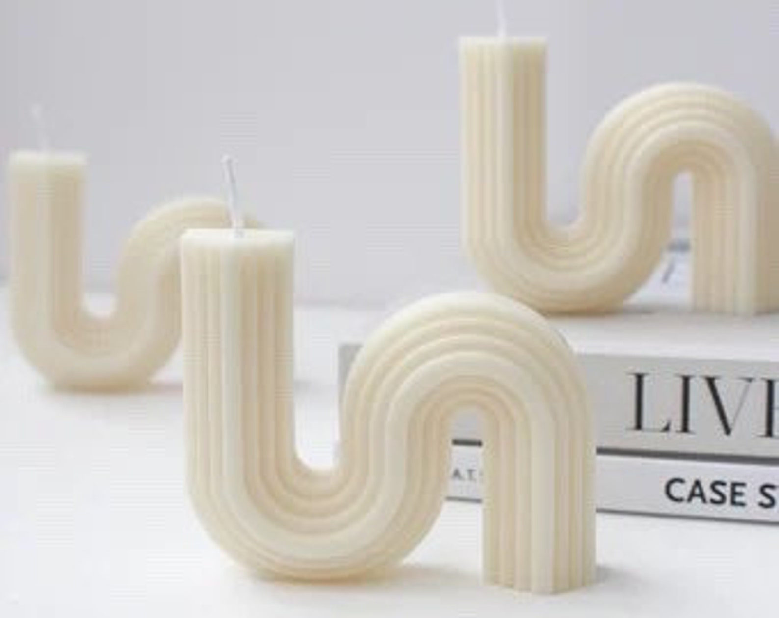 Abstract Candle S Shaped Candle Modern Candle Aesthetic | Etsy