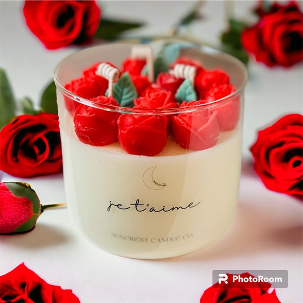 Rose Candle - Etsy