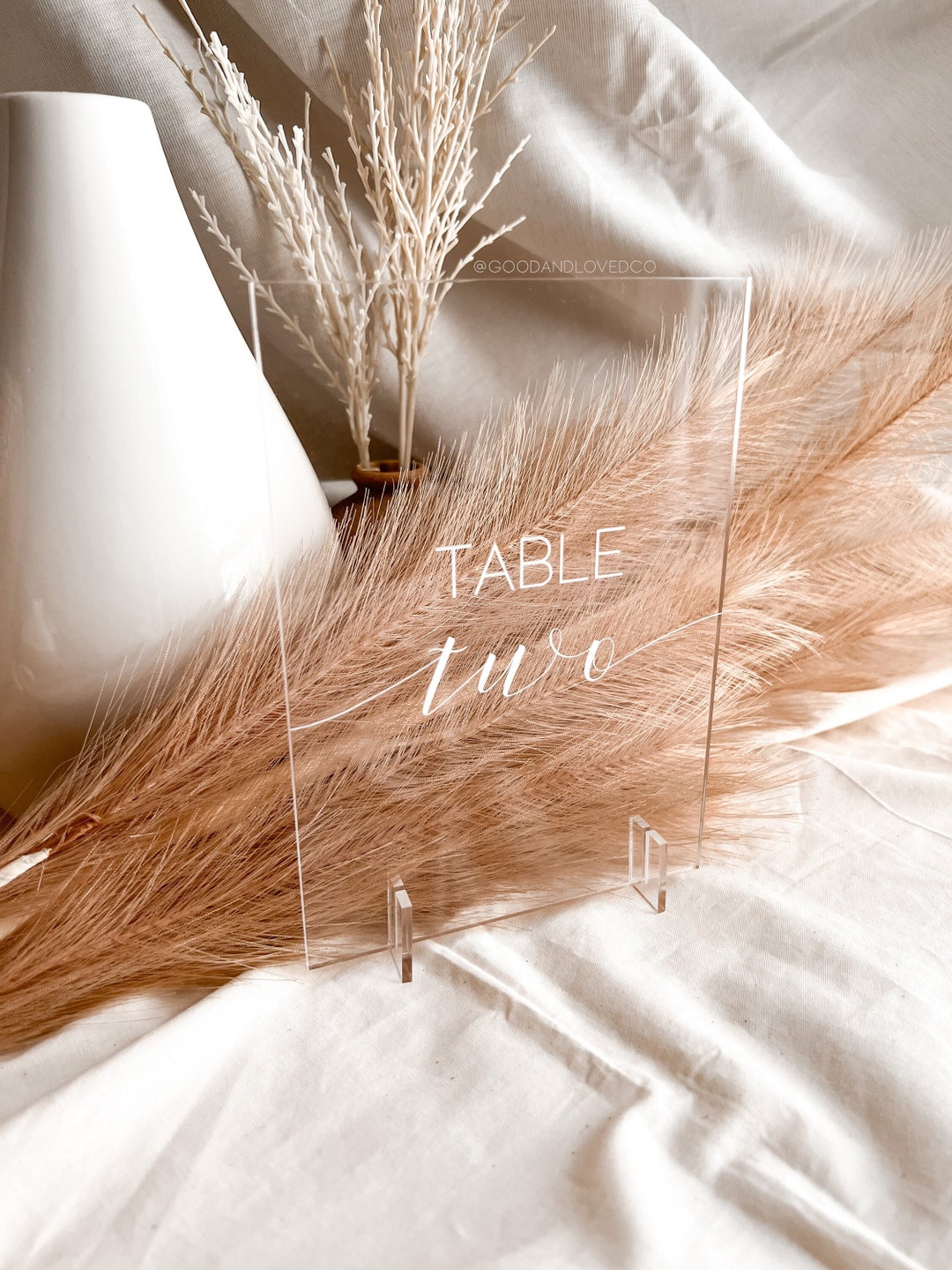 Clear Acrylic Wedding Table Numbers | Wedding Decor - Etsy