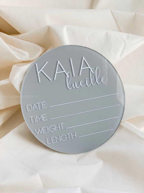 Acrylic Baby Birth Stats Sign PEN INCLUDED Custom Acrylic - Etsy