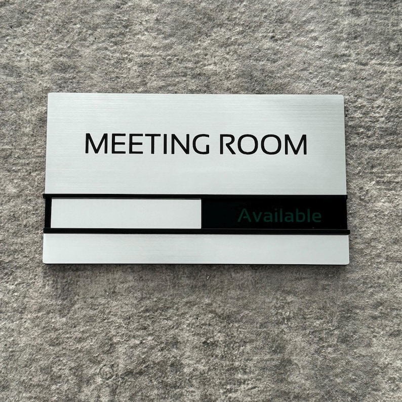 Can Be Moved Custom Busy - Available Meeting Room Door Sign, Door Plate ...