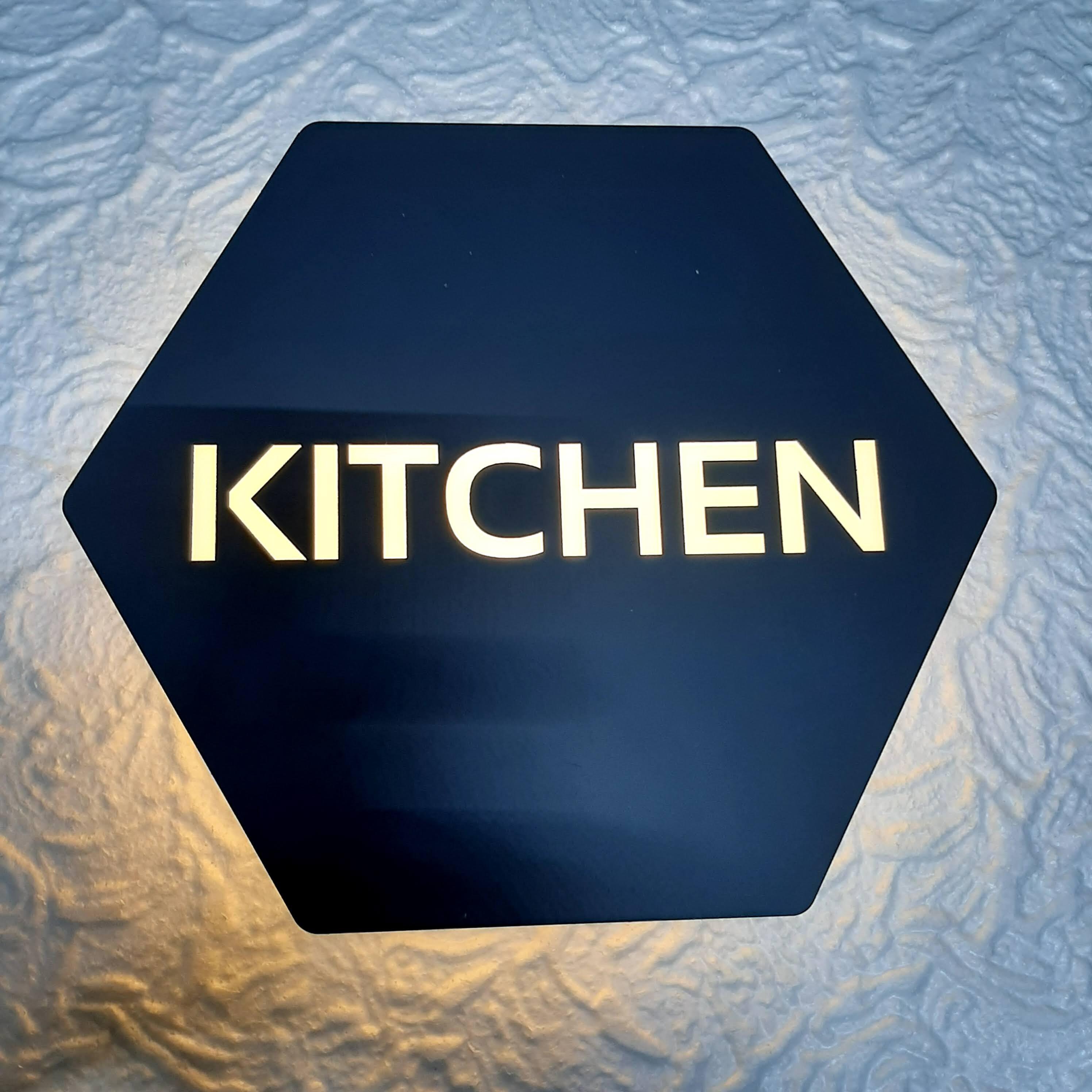 Illuminated LED Custom Indoor Hexagon Door Sign - 8.3" X 7.5" - Etsy