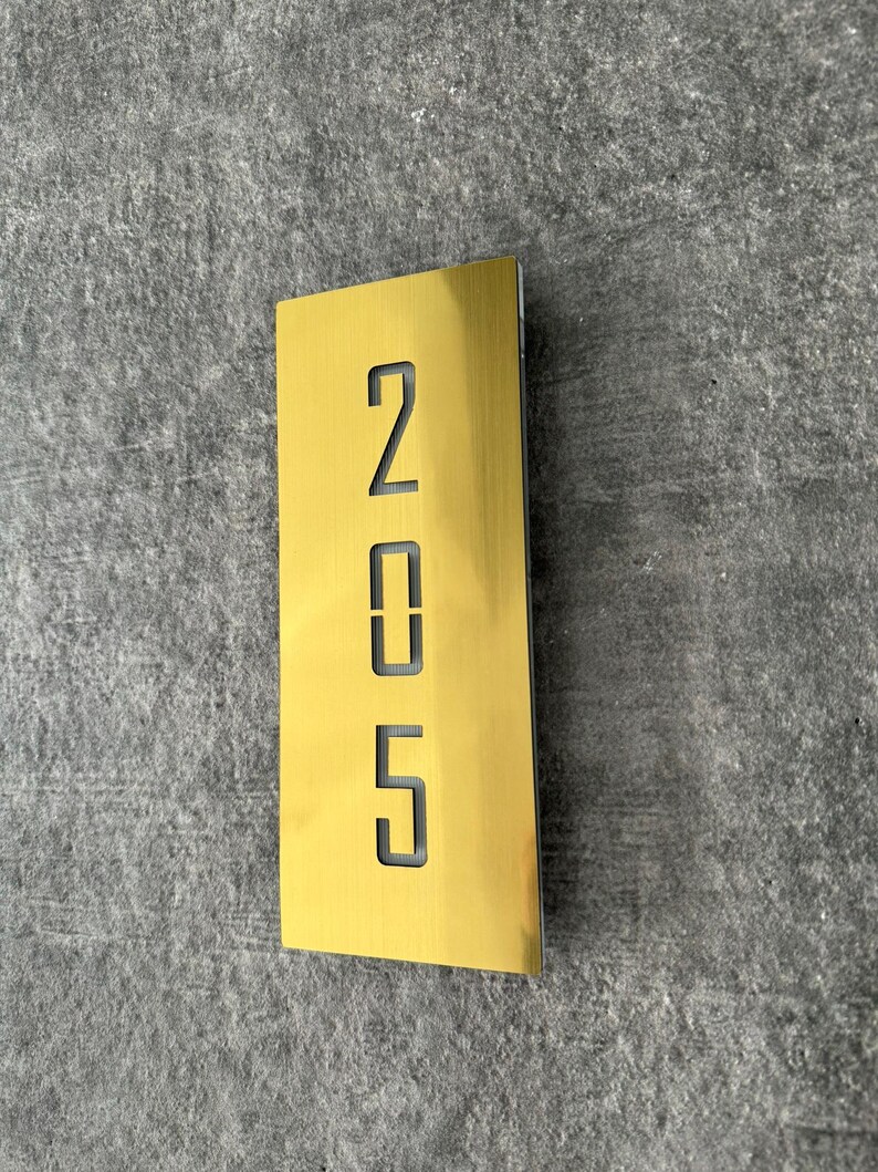Illuminated LED Custom Gold Number Sign, Door Sign, Hotel Sign, Hotel ...