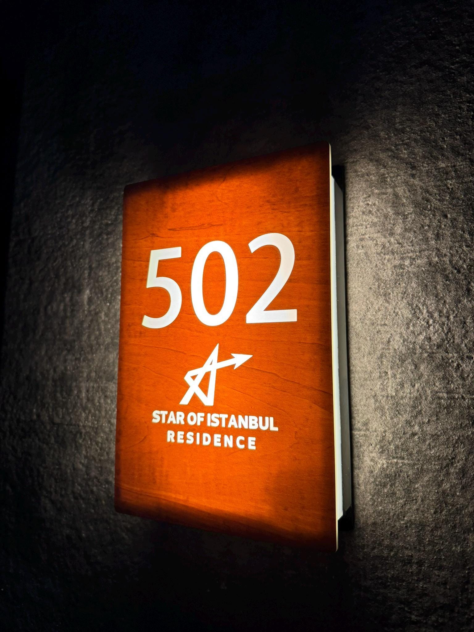 Illuminated LED Custom Wooden Door Sign, Adress Sign, Hotel Sign, Hotel ...
