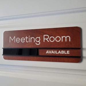 Can Be Moved Custom Busy - Available Conference Room Door Sign ...