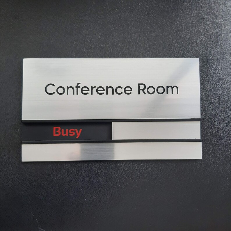 Can Be Moved Custom Busy Available Conference Room Door Sign, Variable ...