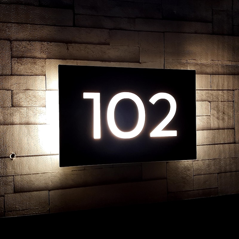 Lighted House Number - Etsy