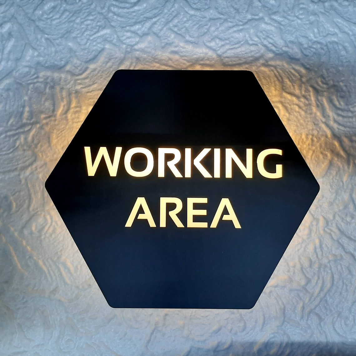 Illuminated LED Custom Indoor Hexagon Door Sign 8.3 X 7.5 - Etsy