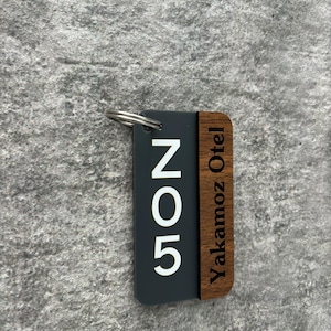 Customizable Hotel Keychain, Engraved Hotel Room Keychain, Keychain ...