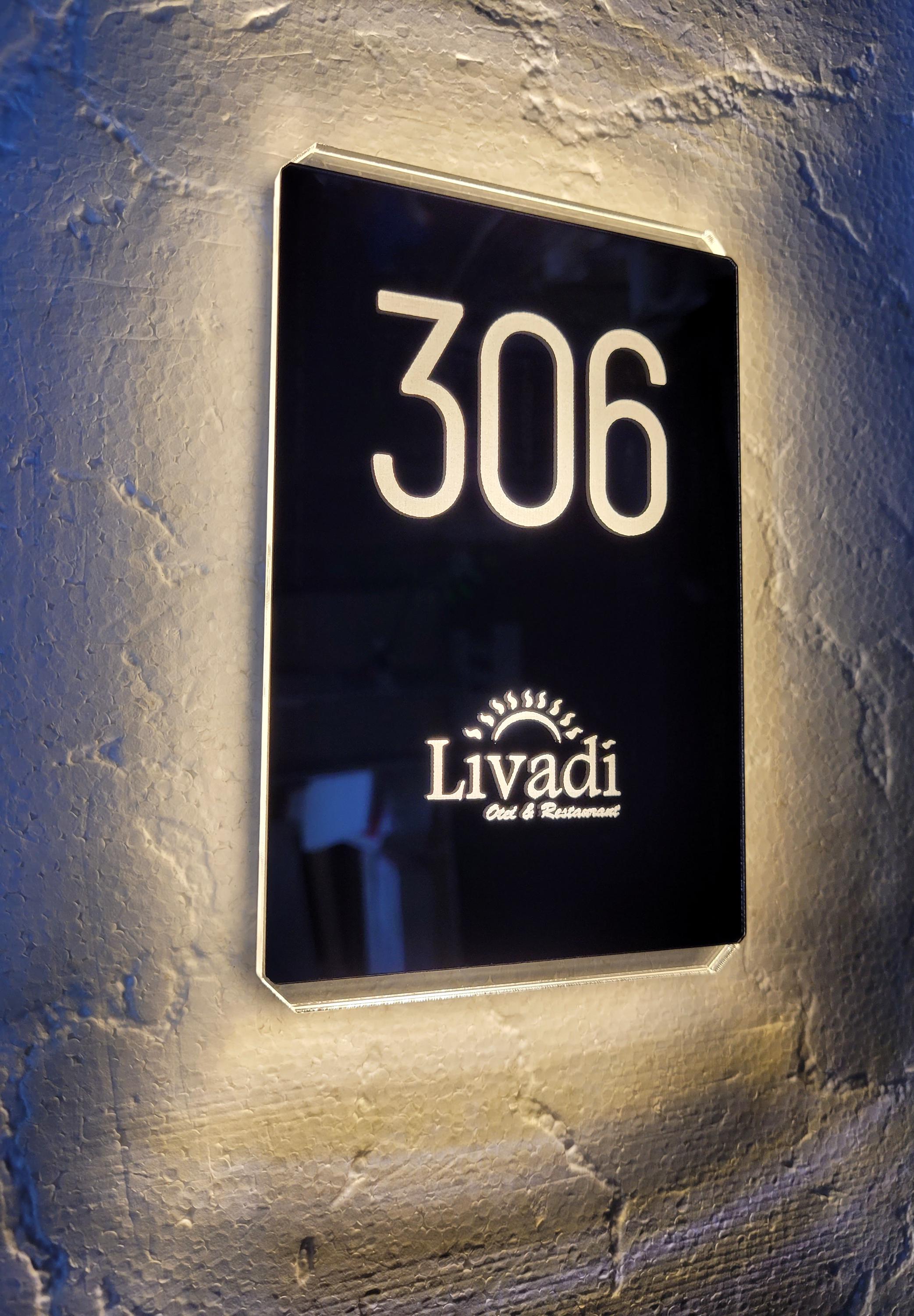 Illuminated LED Custom Indoor Mirrored Logo Engraved Door Sign, Hotel ...