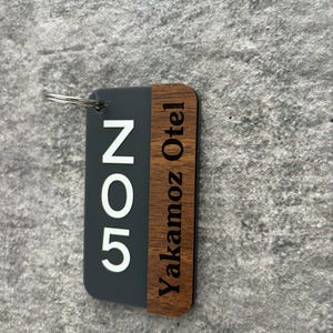 Customizable Hotel Keychain, Engraved Hotel Room Keychain, Keychain ...