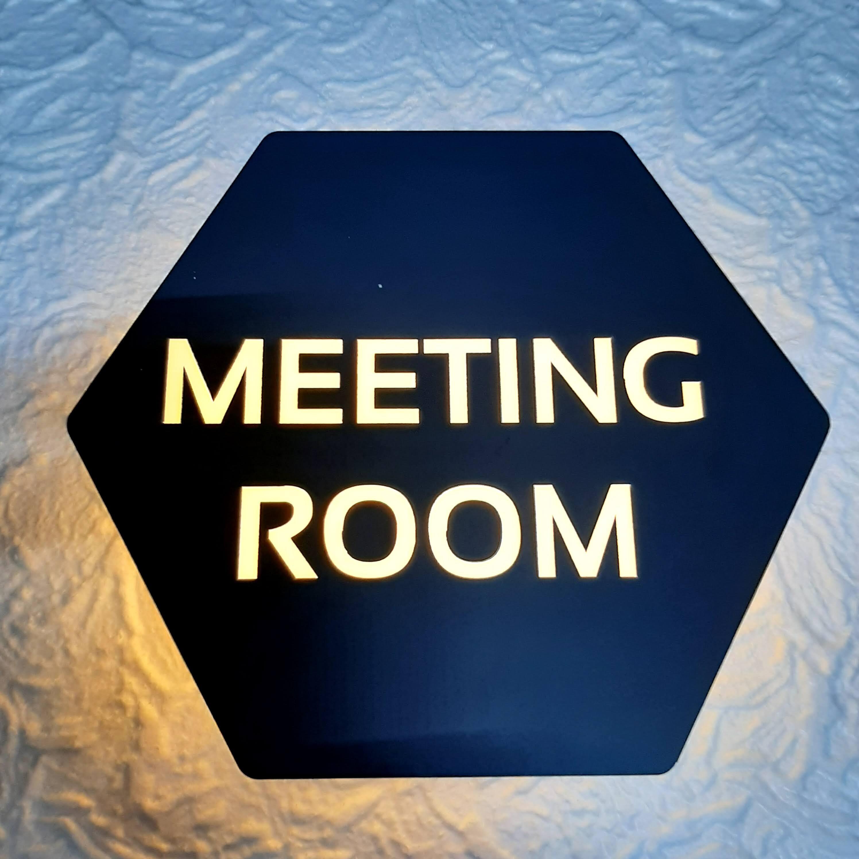 Illuminated LED Custom Indoor Hexagon Door Sign - 8.3" X 7.5" - Etsy