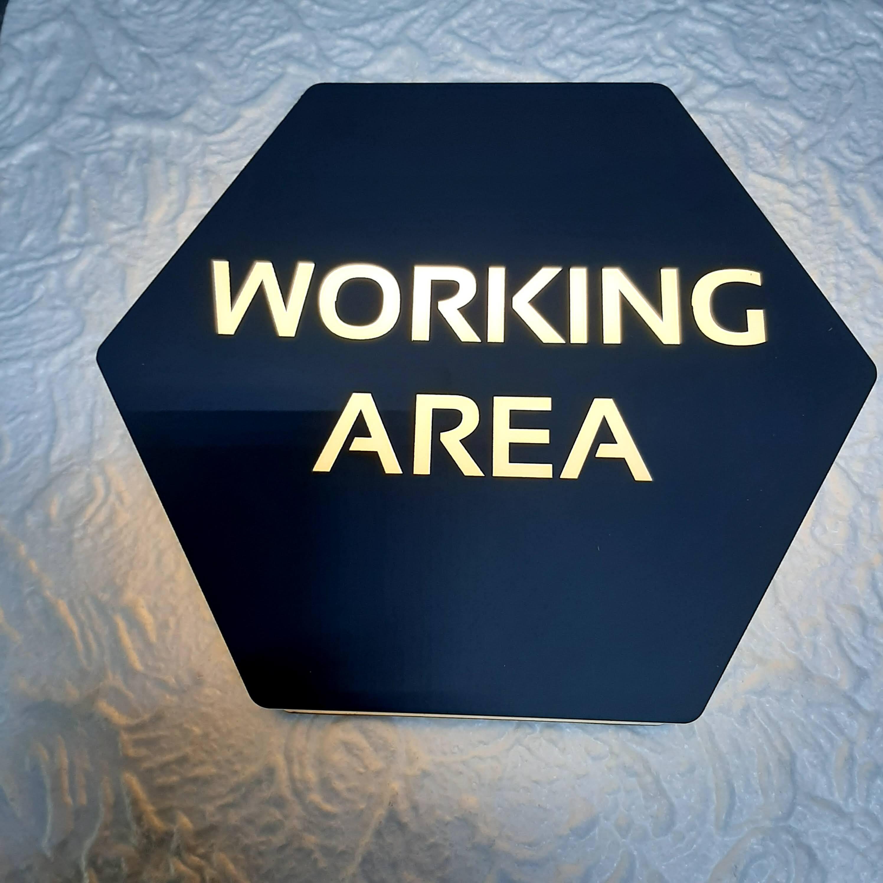 Illuminated LED Custom Indoor Hexagon Door Sign - 8.3" X 7.5" - Etsy
