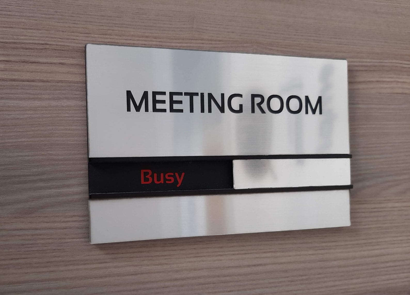Can Be Moved Custom Busy - Available Meeting Room Door Sign, Door Plate ...