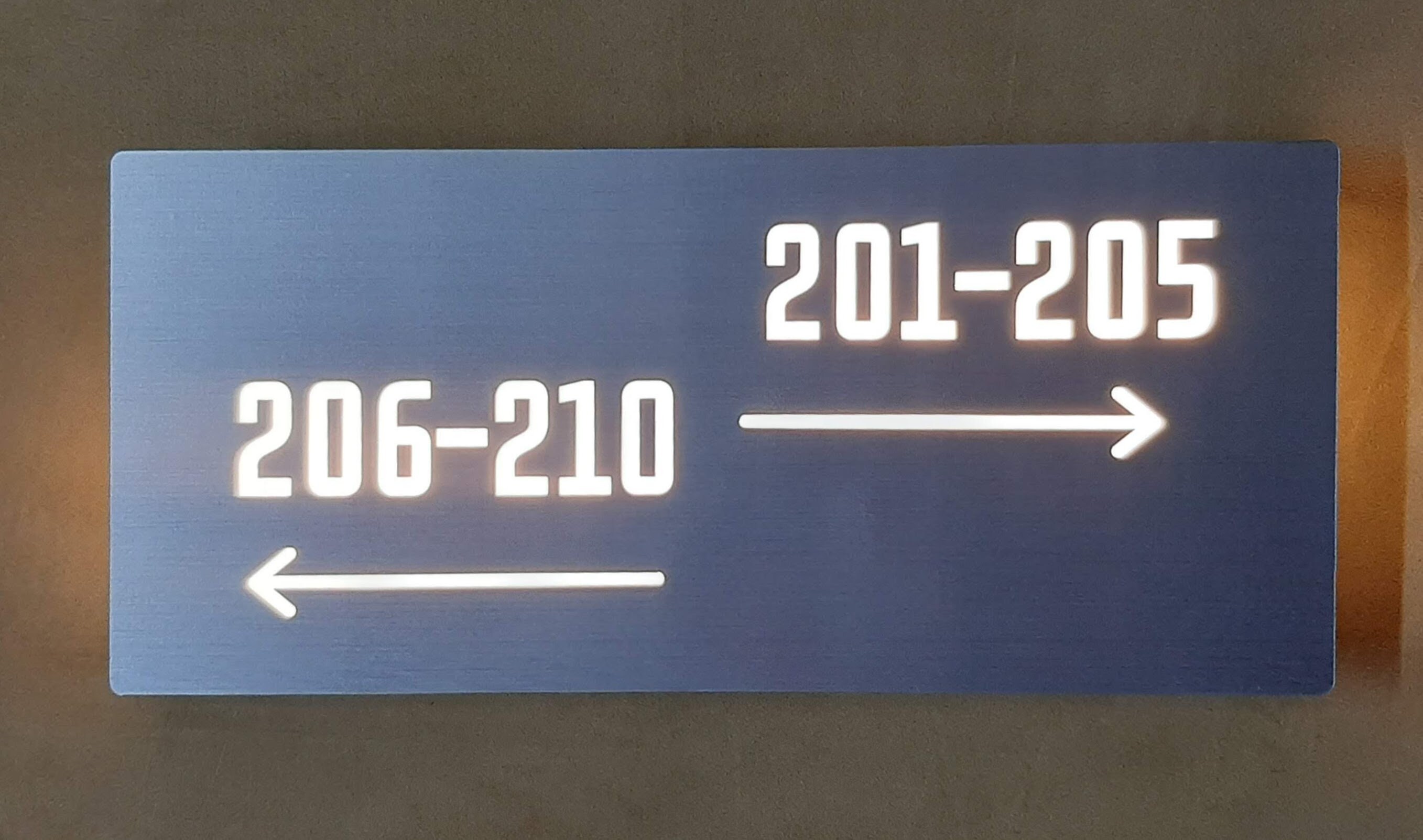 Illuminated LED Custom Directional Sign, for Hotels 15 X 7 - Etsy