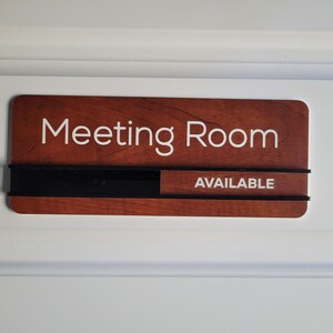 Can Be Moved Custom Busy Available Conference Room Door Sign, Variable ...