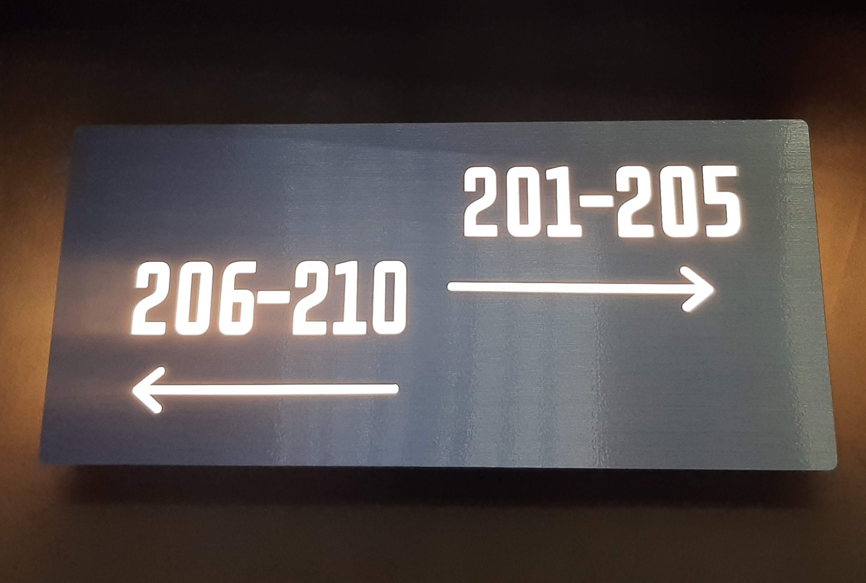 Illuminated LED Custom Directional Sign, for Hotels 15 X 7 - Etsy