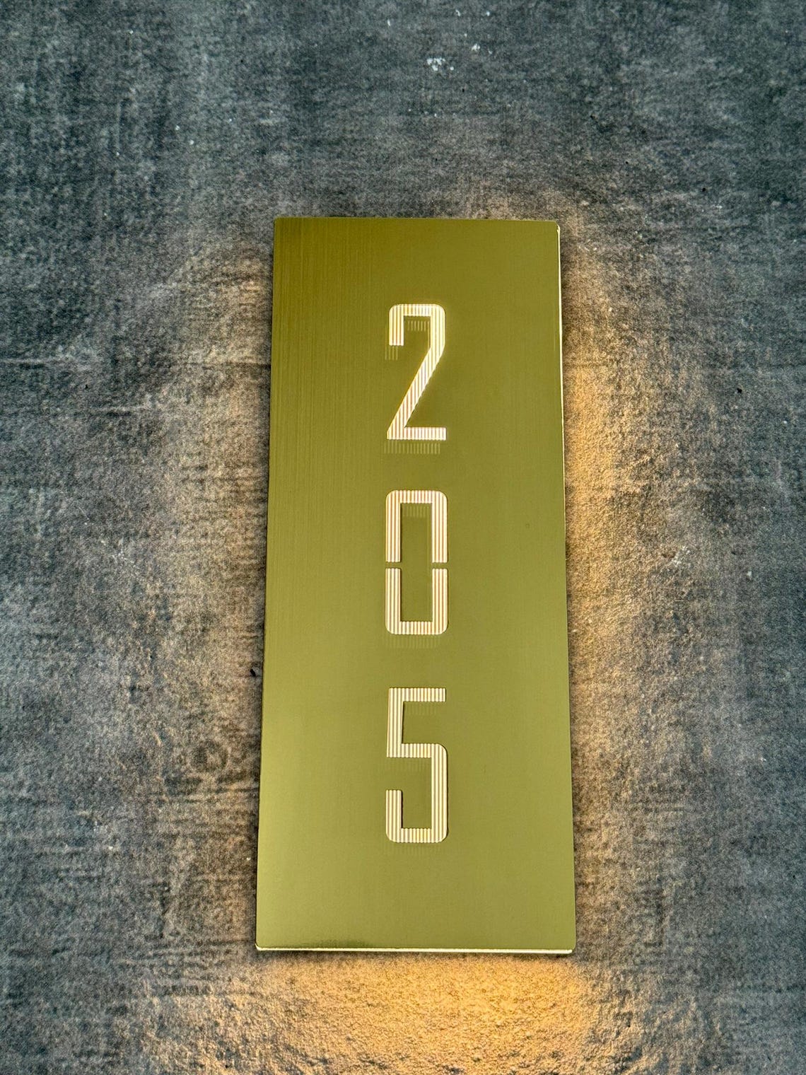 Illuminated LED Custom Gold Number Sign, Door Sign, Hotel Sign, Hotel ...