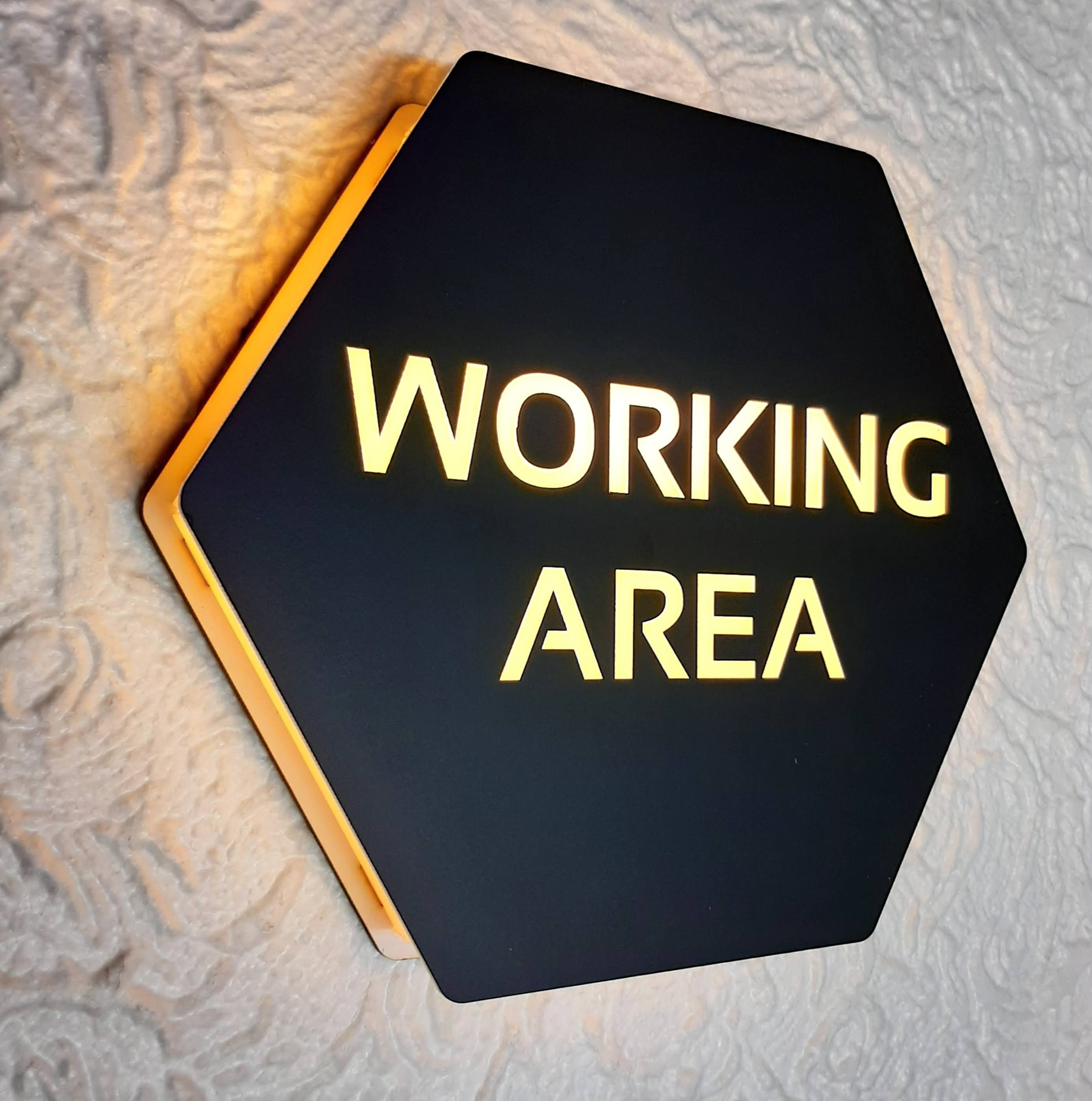 Illuminated LED Custom Indoor Hexagon Door Sign - 8.3" X 7.5" - Etsy